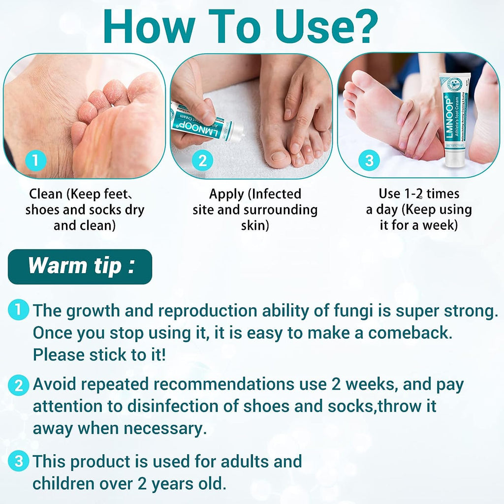 LMNOOP® Athletes Foot Treatment Cream, Maximum Strength for Athlete's