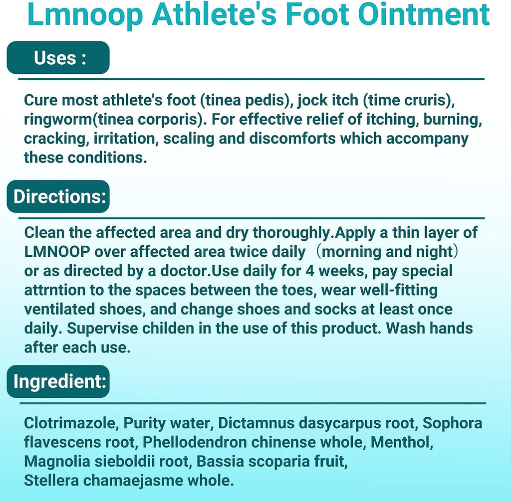 LMNOOP® Athletes Foot Treatment Cream, Maximum Strength for Athlete's